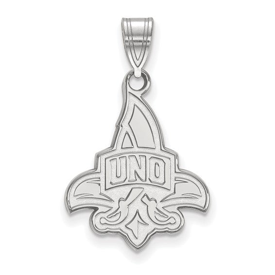 14k White Gold University of New Orleans U-N-O Large Pendant — Sports ...