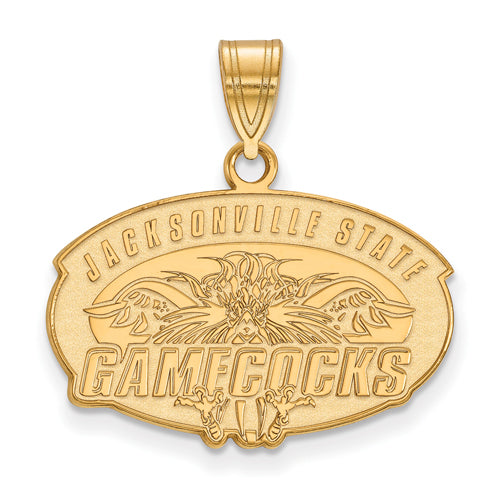 Sterling Silver Gold-plated Jacksonville State University Medium Penda ...
