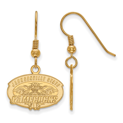 SS Gold-plated Jacksonville State University Small Dangle Wire Earring ...
