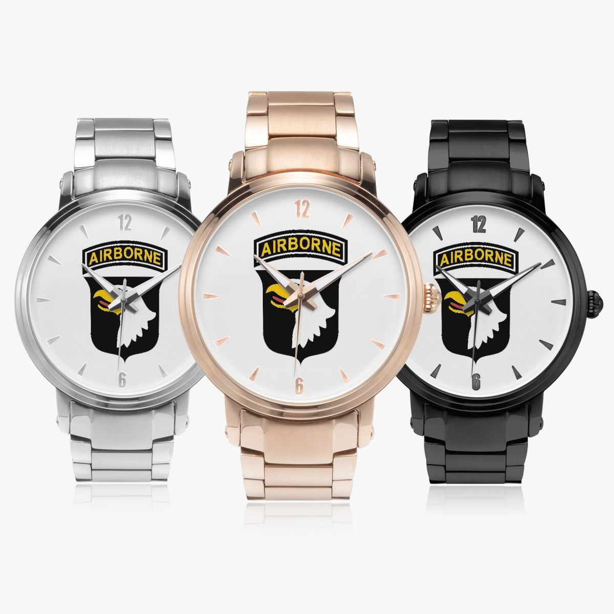 101st Airborne Division-Steel Strap Automatic Watch — Sports Jewelry ...