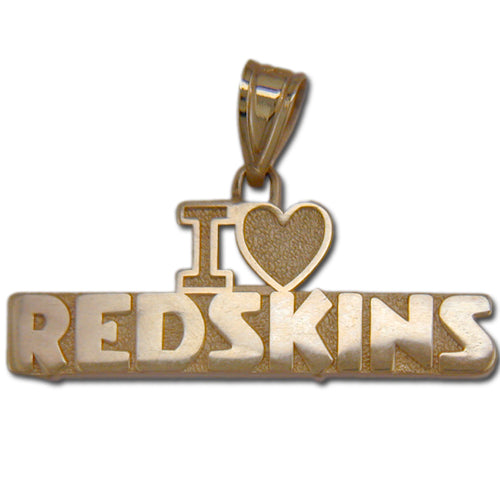 Washington Redskins I Love Redskins 14 kt Gold Pendant — Sports Jewelry ...