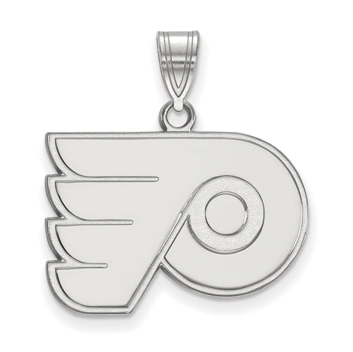 14k White Gold NHL Philadelphia Flyers Medium Pendant — Sports Jewelry ...