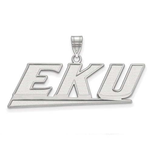 10k White Gold Eastern Kentucky University E-K-U Large Pendant — Sports ...